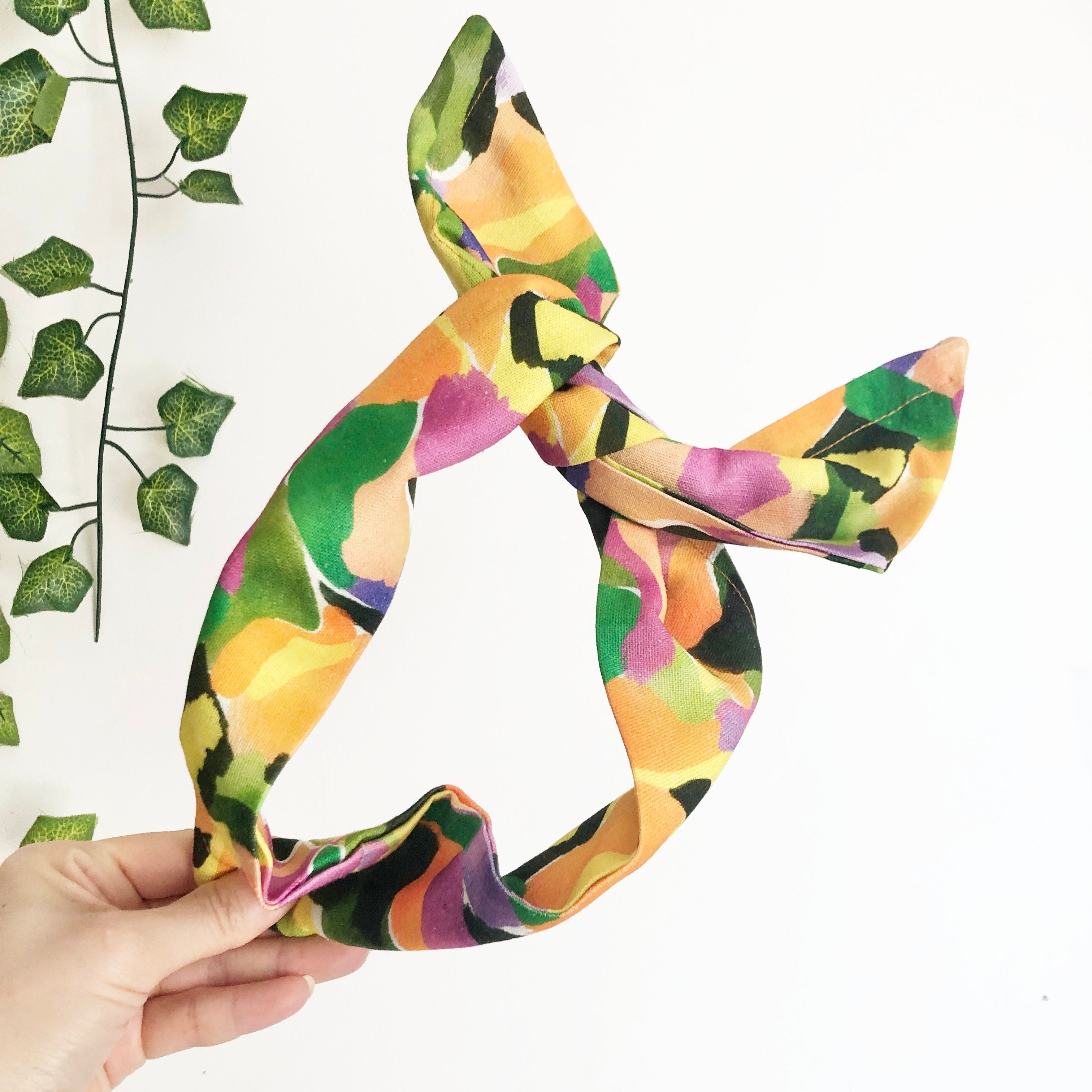 Colourful Pattern Linen Wire Headband – Mustard Monday