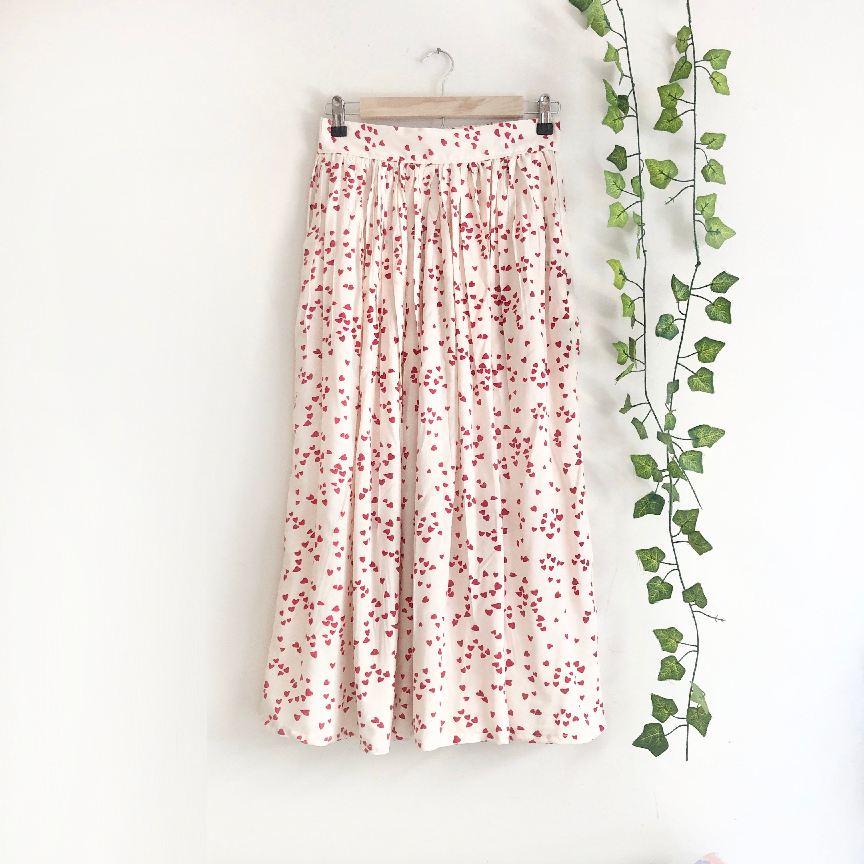 Loveheart Viscose Midi Skirt – Mustard Monday