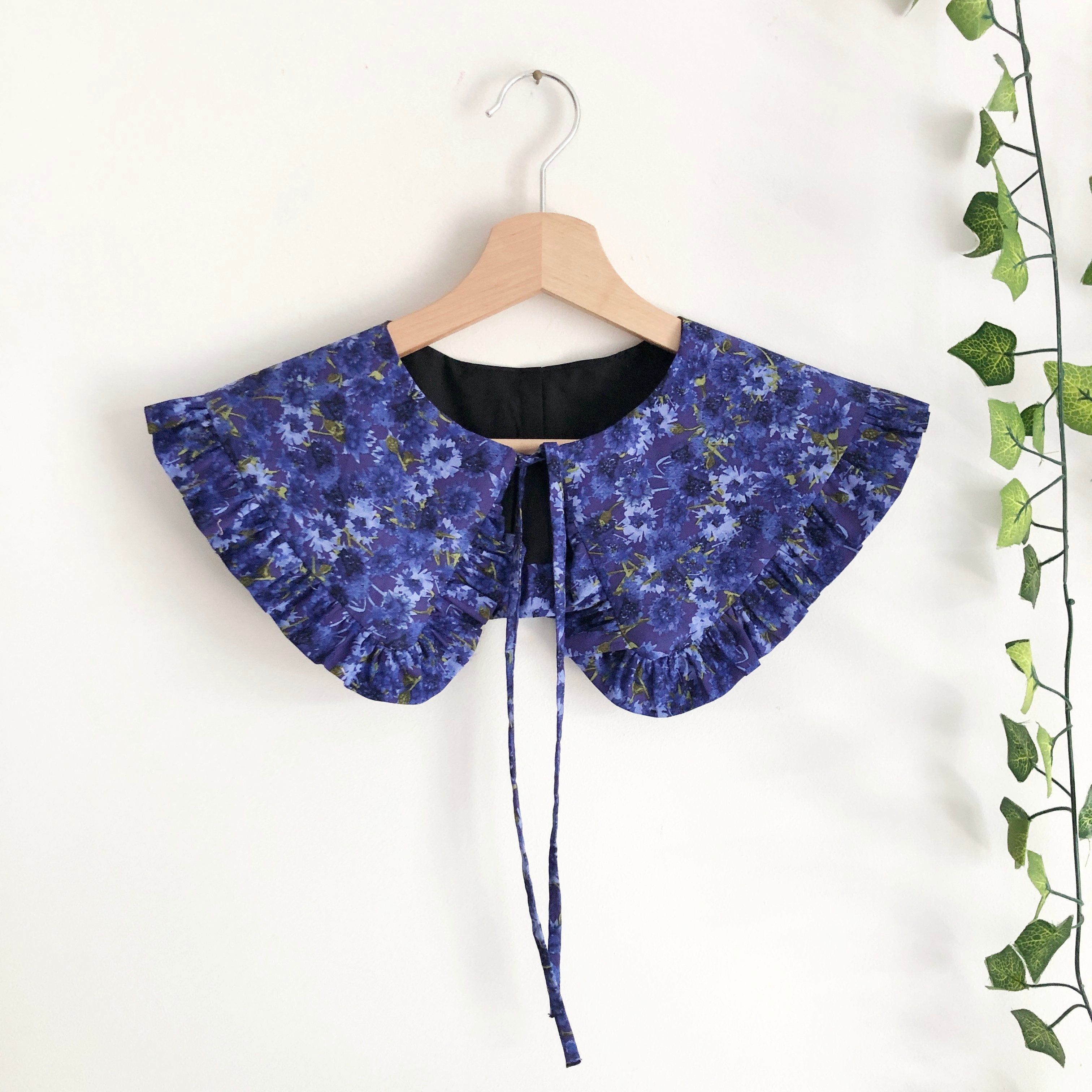 Purple Floral Print Detachable Collar – Mustard Monday