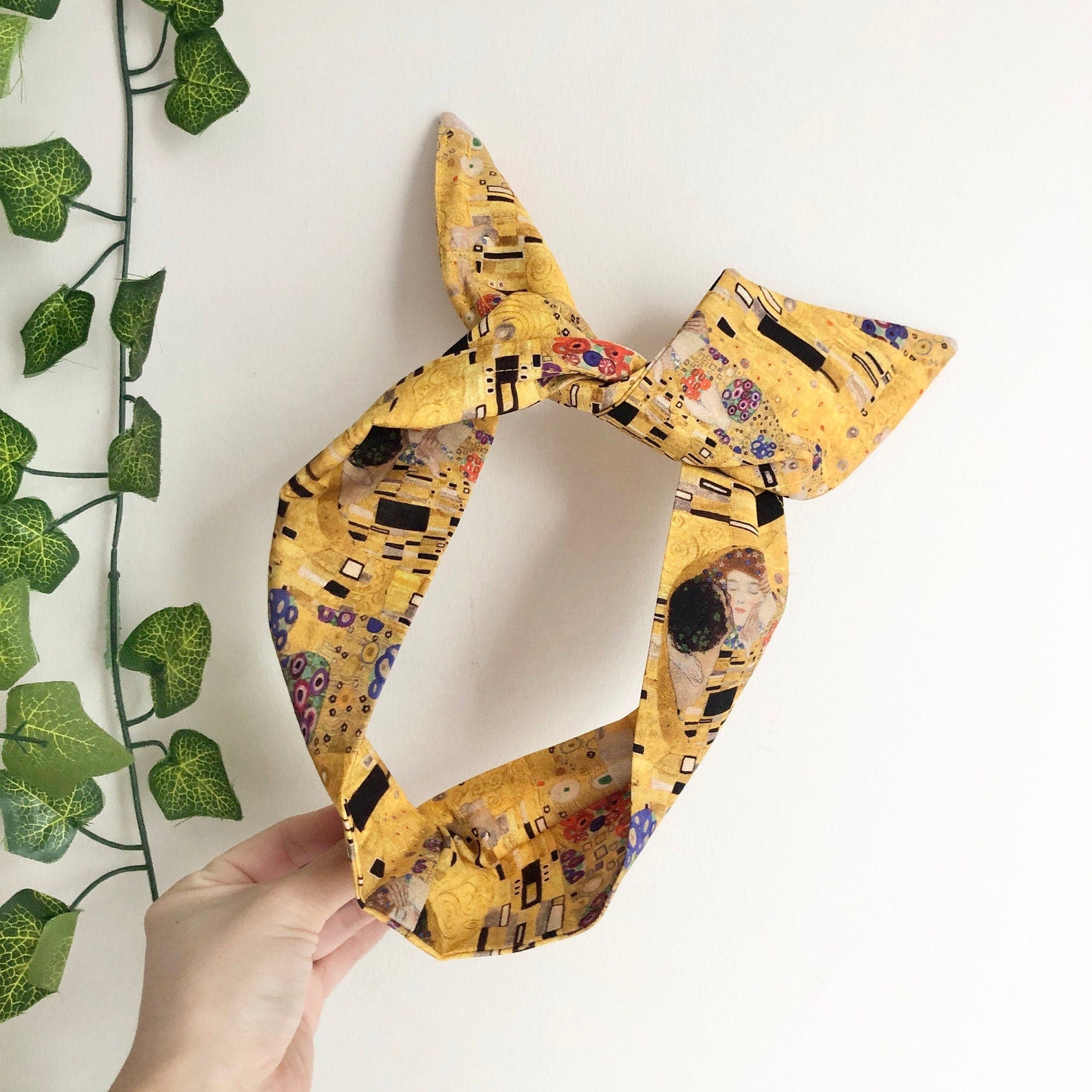 The Kiss Print Cotton Wire Headband – Mustard Monday