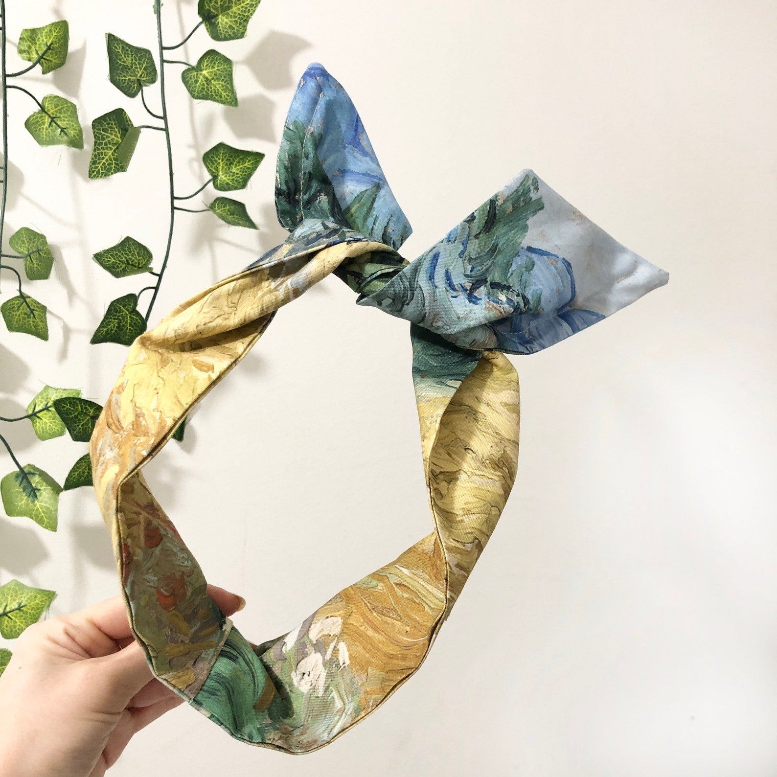 Van Gogh Print Cotton Wire Headband – Mustard Monday